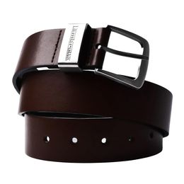 Lambretta - G&uuml;rtel, Mit Leder gef&uuml;ttert (Dunkelbraun)