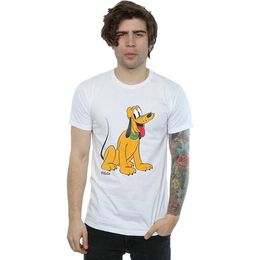 Disney Herren T-Shirt Pluto Baumwolle (Wei&szlig;)
