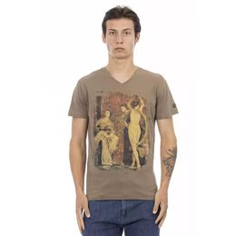 V-Ausschnitt Kunstdruck T-Shirt