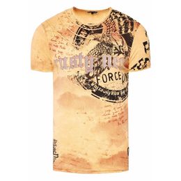 Rusty Neal Verwaschenes T-Shirt mit Eagle-Print
