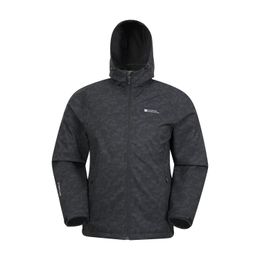 Mountain Warehouse Herren Exodus Showerproof Soft Shell Jacke (Schwarz)