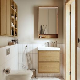 IKEA FAX&Auml;LVEN Spiegelschrank mit Beleuchtung