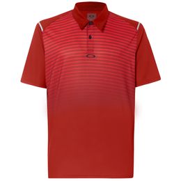 Oakley Kurzarm rot gestreifte Herren Golf Polo -Hemd 434229 80U