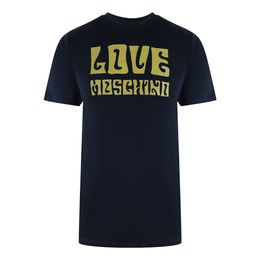 Moschino T-shirt In Marineblau Mit Coolem Logo