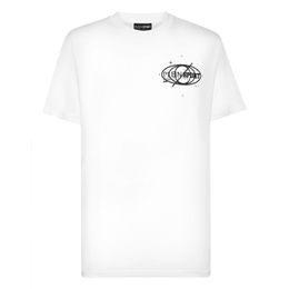 Plein Sport Cotton T-Shirt Round Neck Ss Logos