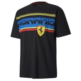 Puma Scuderia Ferrari Street Herren T-Shirt Graphic Logo Tee Black 596139 02