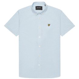 Lyle & Scott Kurz&auml;rmliges blaues Gringham-Hemd von Lyle & Scott