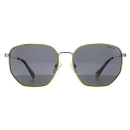 Polaroid Quadratisch Unisex Palladium Gelb Grau Polarisiert PLD 6214/S/X