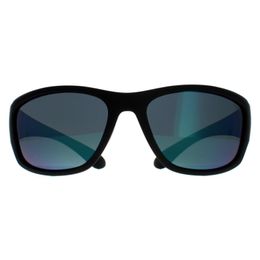 Polaroid Wrap Unisex Matt Schwarz Gr&uuml;n Spiegel Polarisiert PLD 7005/S