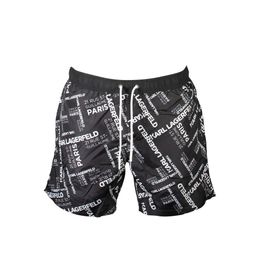 K by KARL LAGERFELD Karl Lagerfeld Schwarze Polyester Herren Badeboxer