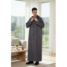 Graue Kapuzen-Eid-Marokkanische Jubba-Robe f&uuml;r Herren Ramadan Eid Thobe LFS - HM12