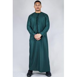 Gr&uuml;ne Thobe Emirati islamische Jubba Robe Eid Quaste Slim Fit f&uuml;r Herren