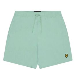 Lyle & Scott Badeshorts mit turkisfarbenem Shadow-Logo von Lyle & Scott