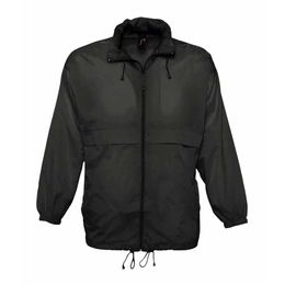 SOLS Unisex Surf Windbreaker / Jacke, besonders leicht (Schwarz)