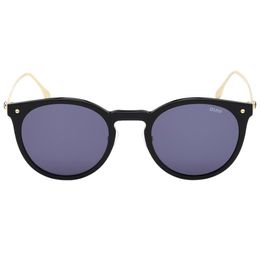 BMW Sonnenbrille mit gl&auml;nzendem schwarzen Rahmen und blauen Gl&auml;sern