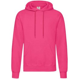 Fruit of the Loom - "Classic" Sweatshirt mit Kapuze f&uuml;r Herren/Damen Unisex (Fuchsie)