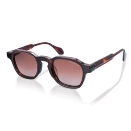 De-Gamme Polarisierte Sonnenbrille mit geometrischem Rahmen in Rot &ndash; Saint Marlo