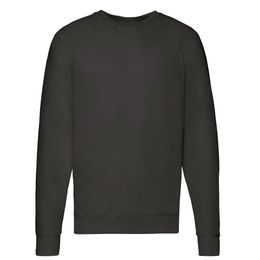 Fruit of the Loom - Sweatshirt f&uuml;r Herren/Damen Unisex Raglan&auml;rmel (Schwarz)