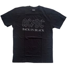 ACDC AC/DC - "Back In Black" T-Shirt f&uuml;r Herren/Damen Unisex (Schwarz)