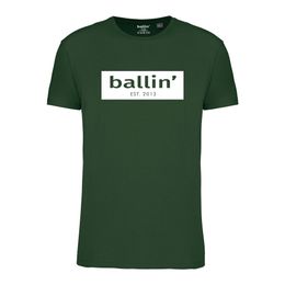 Cut Out Logo Shirt von Ballin Est. 2013 in der farbe Grun und in gr&ouml;&szlig;e M.