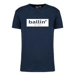Cut Out Logo Shirt von Ballin Est. 2013 in der farbe Blau und in gr&ouml;&szlig;e XXL.