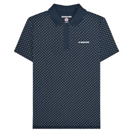 Lambretta Herren Polka Dot Big & Tall Polohemd (Navy)