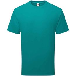 Fruit of the Loom Unisex-Erwachsene Baumwoll-T-Shirt (Meeresblau Gr&uuml;n)