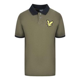 Lyle & Scott Lyle & Scott Olivgr&uuml;nes Block Mergel Poloshirt