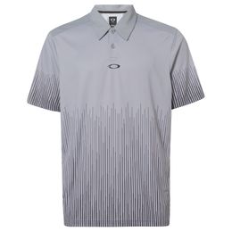 Oakley Kurzarm Halsh&auml;lfte Herren Stahlgrau Golf Uniform Polo -Hemd 434408 29b