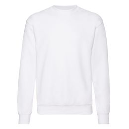 Fruit of the Loom - "Classic" Sweatshirt f&uuml;r Herren/Damen Unisex angesetzte &Auml;rmel (Wei&szlig;)
