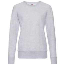 Fruit of the Loom - Sweatshirt f&uuml;r Damen Raglan&auml;rmel (Grau meliert)