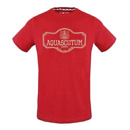 Aquascutum - T-Shirt f&uuml;r Herren, Logo (Rot)
