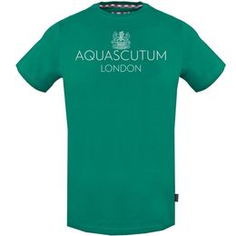 Aquascutum Bold London Logo Gr&uuml;nes T-Shirt