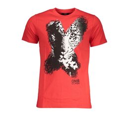 Cavalli Class Rosso Baumwoll Herren T-Shirt