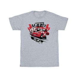 Disney - "Cars Lightning McQueen Collage" T-Shirt f&uuml;r Herren (Grau)