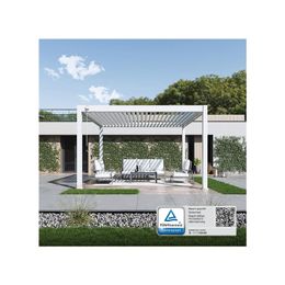 Weide Deluxe Plus Pergola Voll Aluminium freistehend 4 x 4 M Lamellendach wei&szlig;?