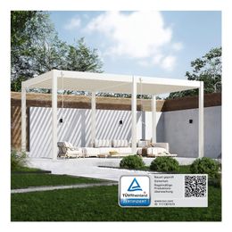 Weide Classic Pergola Aluminium freistehend 3 x 5,3 M Lamellendach wei&szlig;?