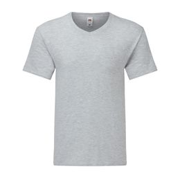 Fruit of the Loom - "Iconic 150" T-Shirt V-Ausschnitt f&uuml;r Herren/Damen Unisex (Grau)