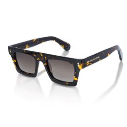 De-Gamme Braune rechteckige Sonnenbrille mit dickem Rahmen &ndash; Valencia
