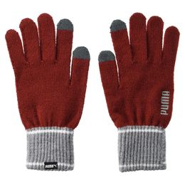 Puma - Herren/Damen Unisex Winterhandschuhe, Jerseyware (Rot/Grau meliert)