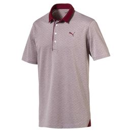 Puma Diamond Jaquard Burgund Performance Fit Herren Golf Polo -Hemd 576125 03