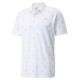 Puma Mattr Kurz&auml;rmel wei&szlig;e Herren bewegte Day Golf Polo -Hemd 599433 03