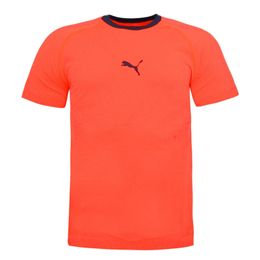 Puma Evotrg Herren EvoCnit Training Top Top Short Sleeve T-Shirt Fiery Coral 655332 06