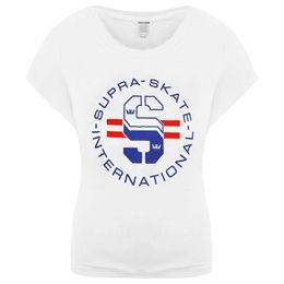 SUPRA Kurzarm runden Hals wei&szlig;er Herren Skate T-Shirt 192233 166
