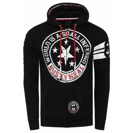 Rusty Neal Sweat Jacke mit Front-Prints