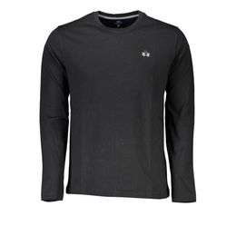 La Martina Schwarzes Baumwoll-Herren T-Shirt