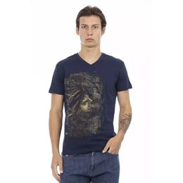Medusa V-Ausschnitt T-Shirt L&auml;ssiger Stil