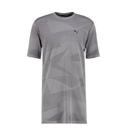 Puma Evo Strickbild Tee Grafik graue Herren Langzeitstil T-Shirt Top 572454 04 A6d