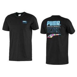 Puma x Tetris Kurzarm T-Shirt T-Shirt Top Black Herren 597138 01