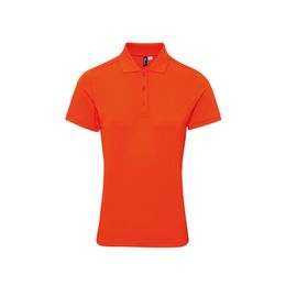 Premier Damen Polo-Shirt Coolchecker mit CoolPlus (Orange)